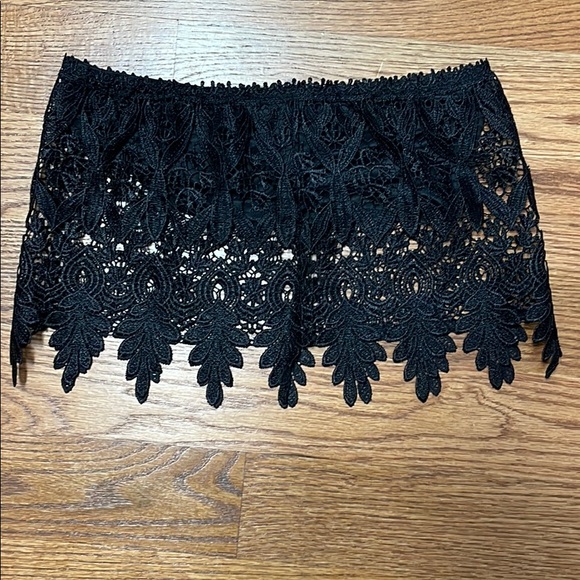 See You Monday | Tops | See You Monday Black Open Crochet Lace Bandeau ...